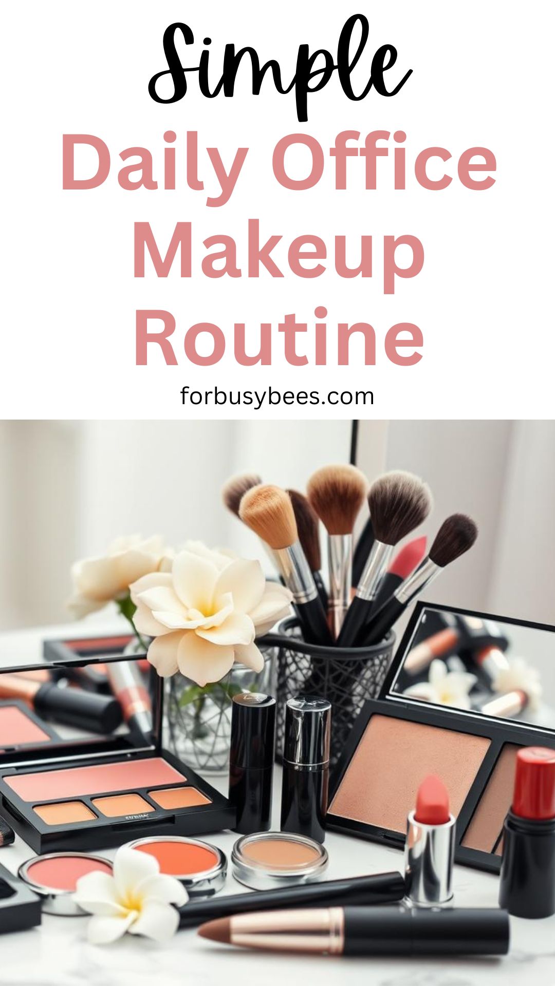 Quick Everyday Work Makeup Routine for Success - For Busy Bee's